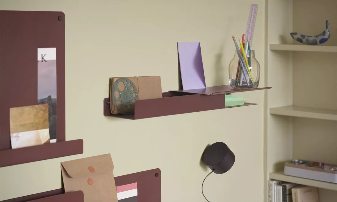 FOLDED Shelf Platform, Deep Red - Myran - Scandinavian Design